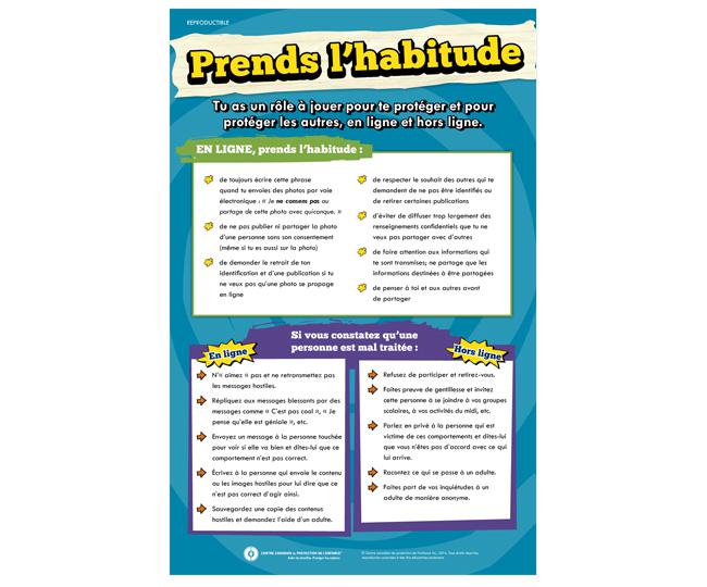 Order Materials: Affiche - Prends l'habitude (7e-8e année/1re-2e ...